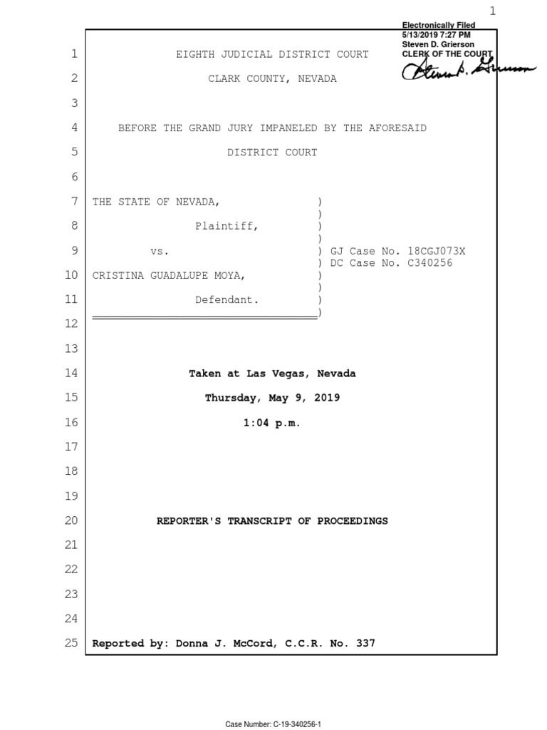 Grand Jury Transcript | PDF | Malice (Law) | Autopsy