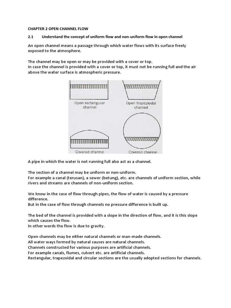 Chapter 2 Open Channel Flow | PDF | Fluid Dynamics | Physical Phenomena