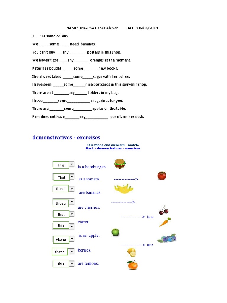 Workshop Ingles II 2019) Tarea | PDF | Syntax | Grammar