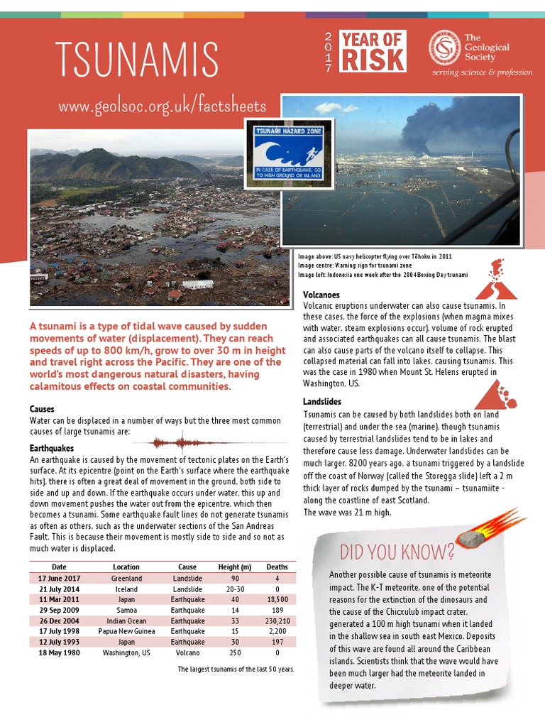 Tsunamis: Did You Know? | PDF | Tsunami | Oceanography