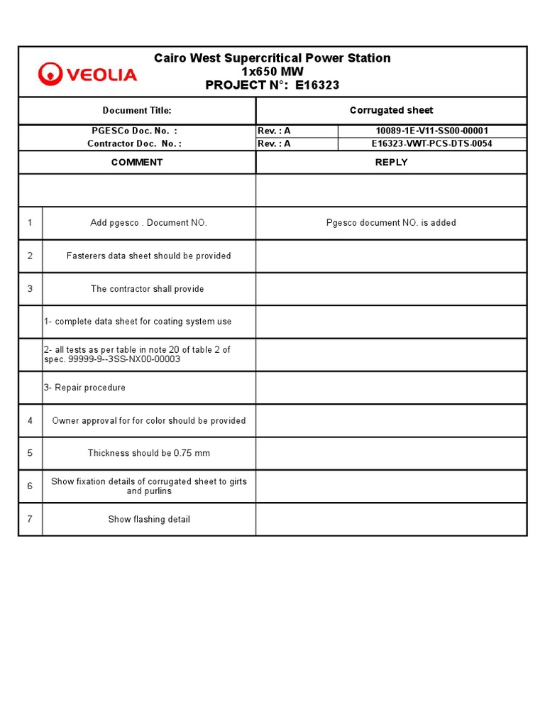 Reply Sheet - Corrugated Sheet | PDF