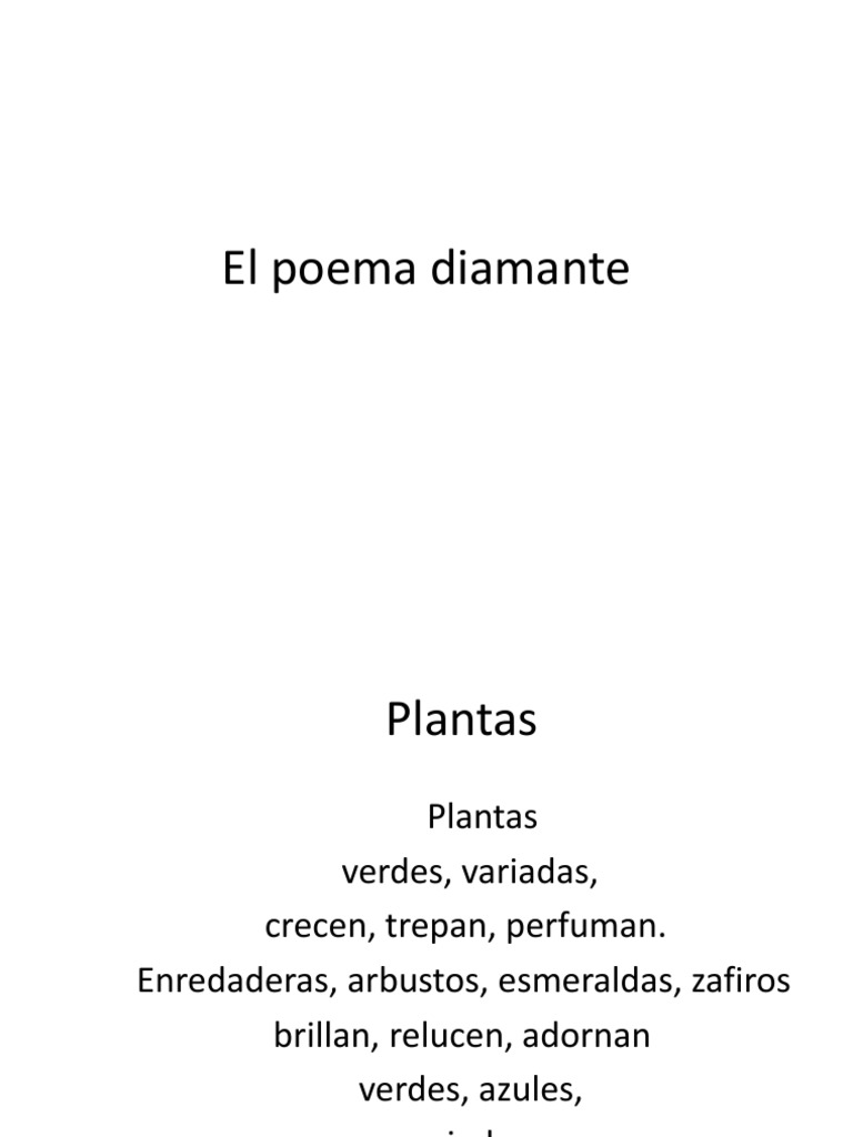 Hojas De Trabajo Con Poemas De Diamante REA03. LAS APARIENCIAS