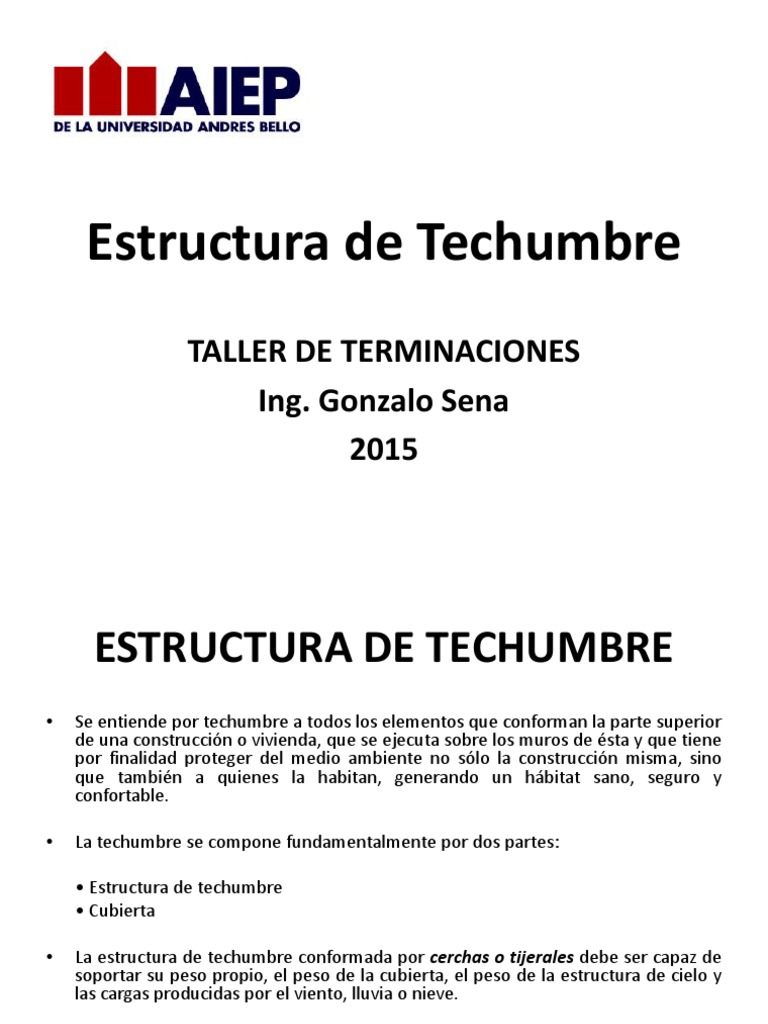Estructura de Techumbre | PDF | Braguero | Techo