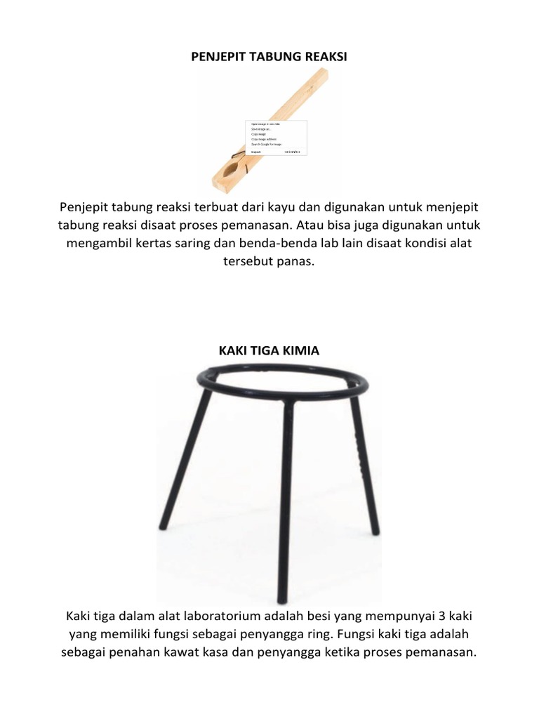 Penjepit Tabung Reaksi | PDF | Griya & Taman | Sains & Matematika