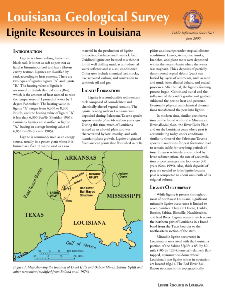 La Lignite Resources | PDF | Lignite | Peat