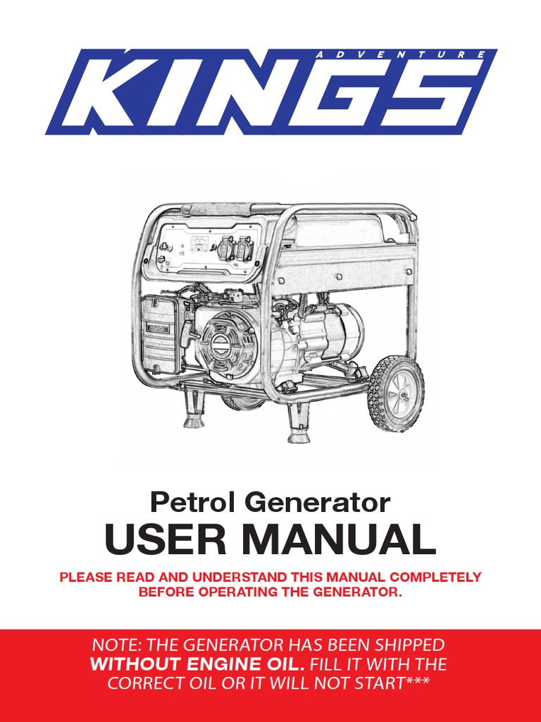 5.5KVA Generator Manual V4 | PDF | Carburetor | Gasoline