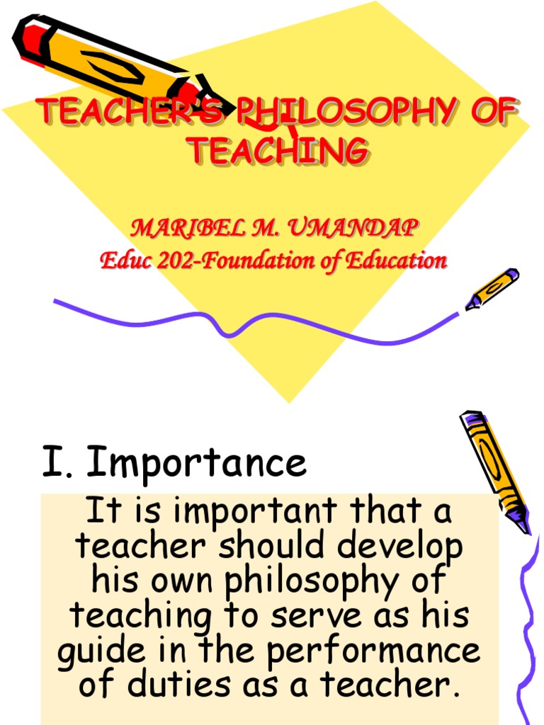 Teacher's Philosophy of Teaching MMU | PDF | Philosophy Of Education ...