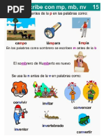 Reglas ortográficas: mb, mp, nv y nf | PDF