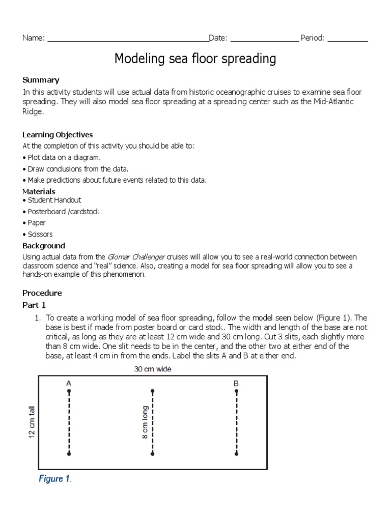 Sea Floor Spreading Activity | PDF | Plate Tectonics | Geology