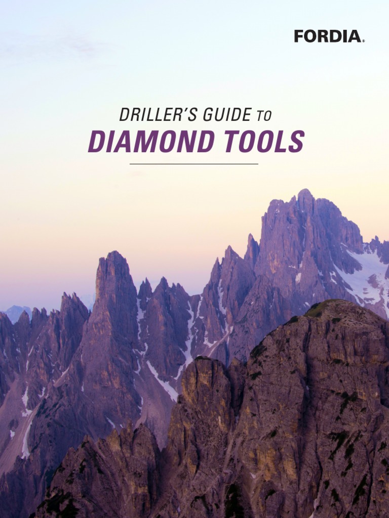 Fordia Drillers Guide To Diamond Tools | PDF | Drilling | Tire