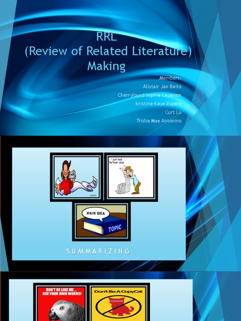 RRL (Review of Related Literature) Making | PDF | Citation | Plagiarism