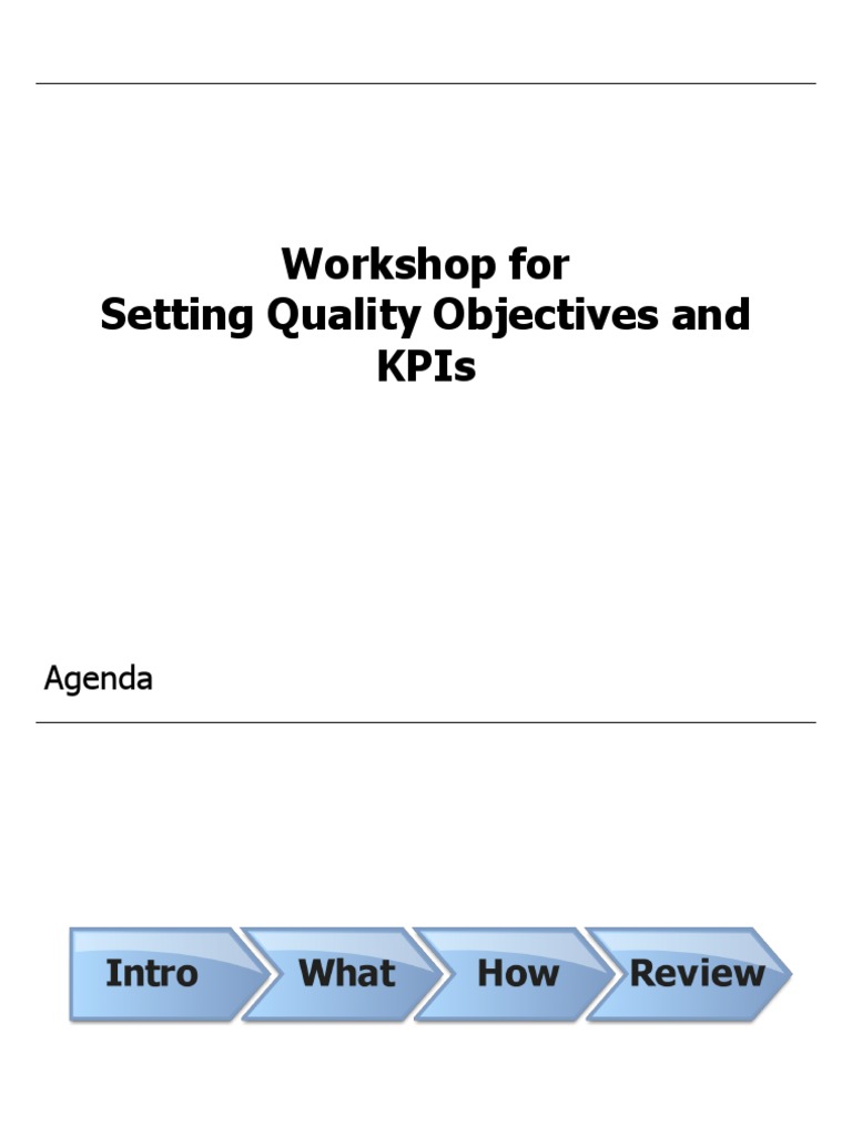 Setting KPIs and Quality Objectives | PDF | Performance Indicator | Goal