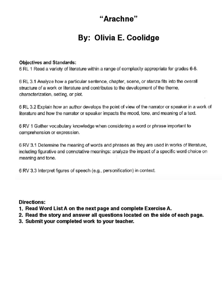 E-Learning Arachne Story | PDF | Athena | Weaving