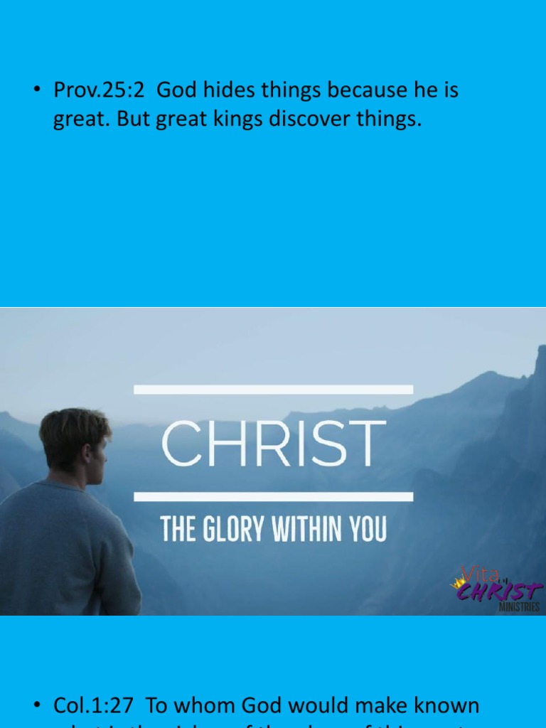Christ The Glory Within You | PDF | Philosophy | Religion & Spirituality
