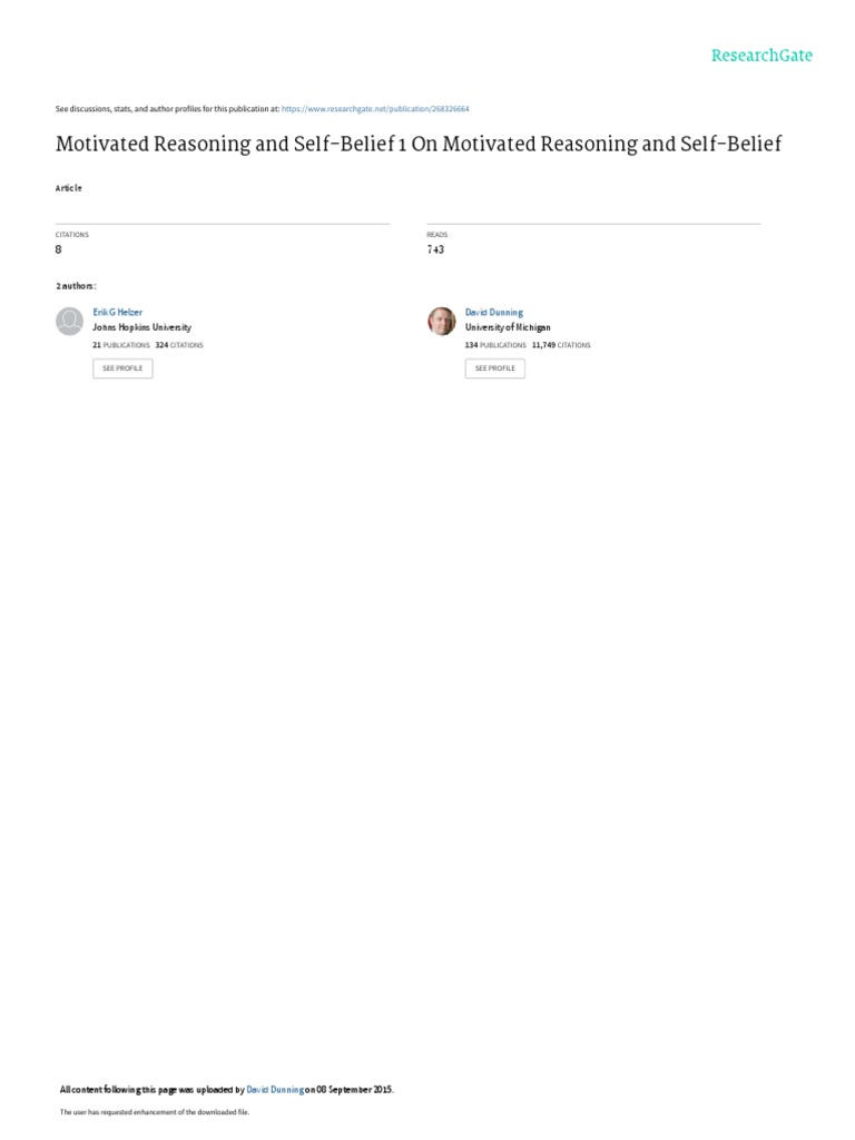 Motivated Reasoning | Download Free PDF | Morality | Reason