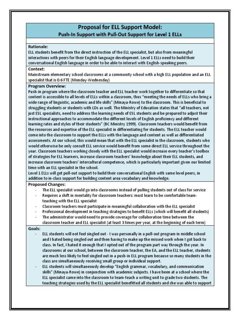 Proposal | PDF | English As A Second Or Foreign Language | Pedagogy