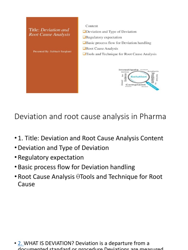 Deviation Management in Pharma | PDF | Causality | Business