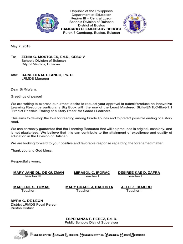 Letter of Intent Lrmds 2018 | PDF