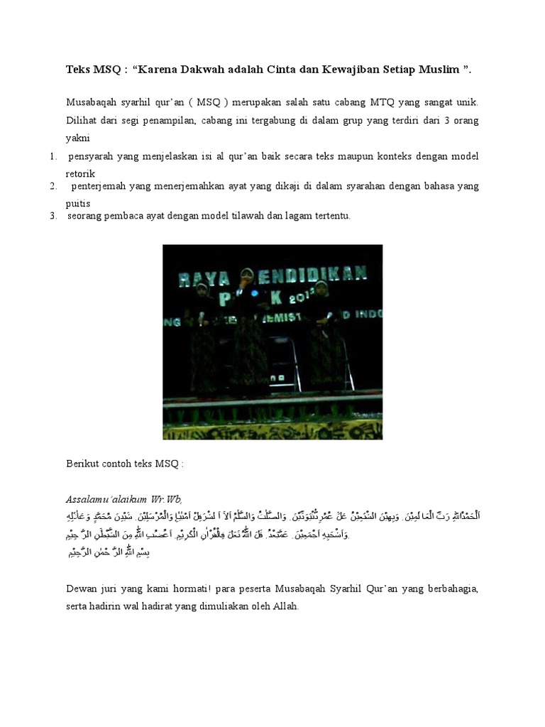 Teks MSQ | PDF