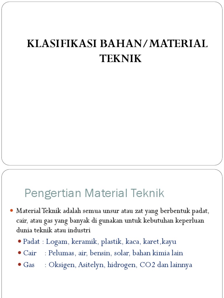 P1. Klasifikasi Material-1 | PDF