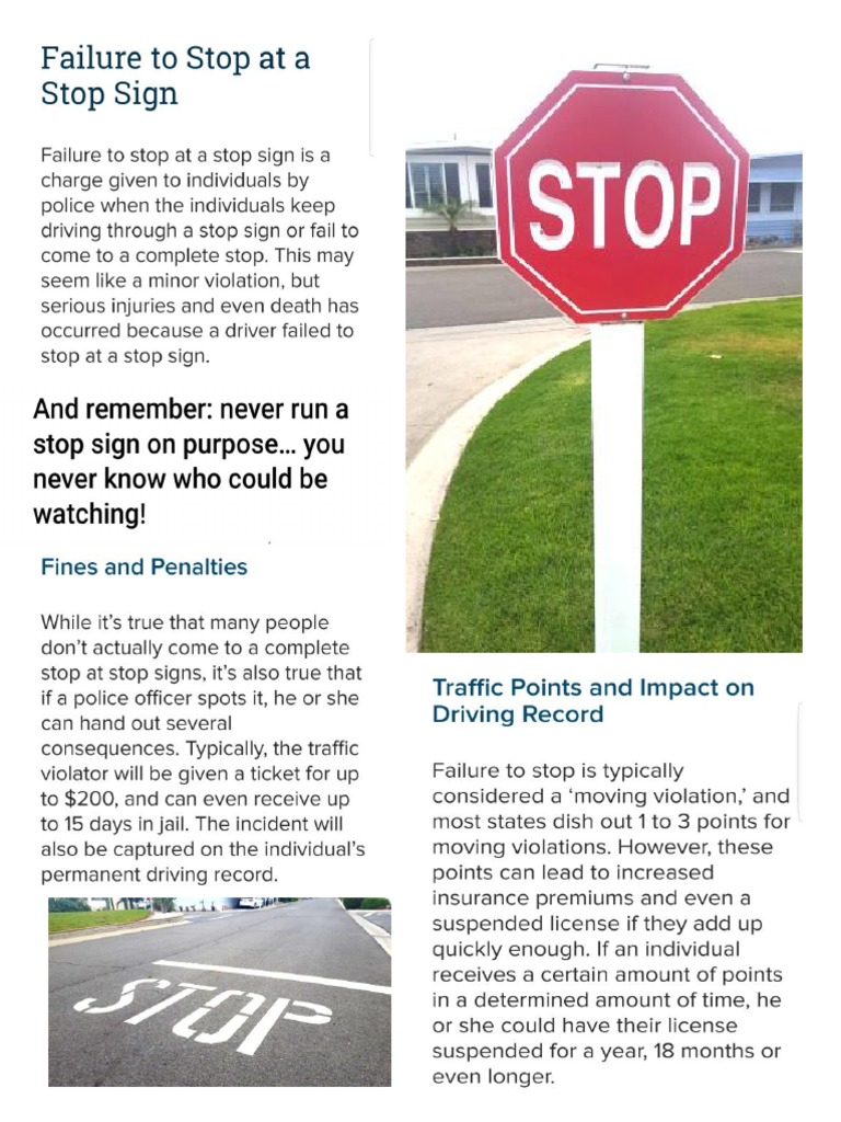 Pg10 Stop Sign Laws | PDF