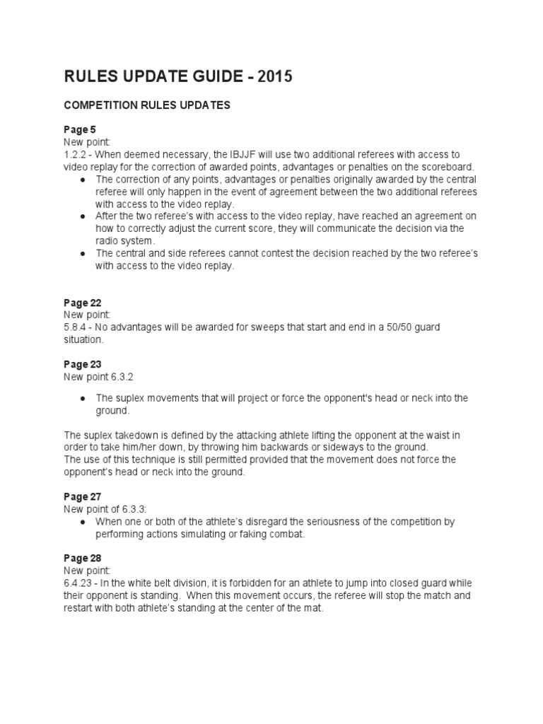 Rules Update Guide 2015 | PDF | Trousers | Referee