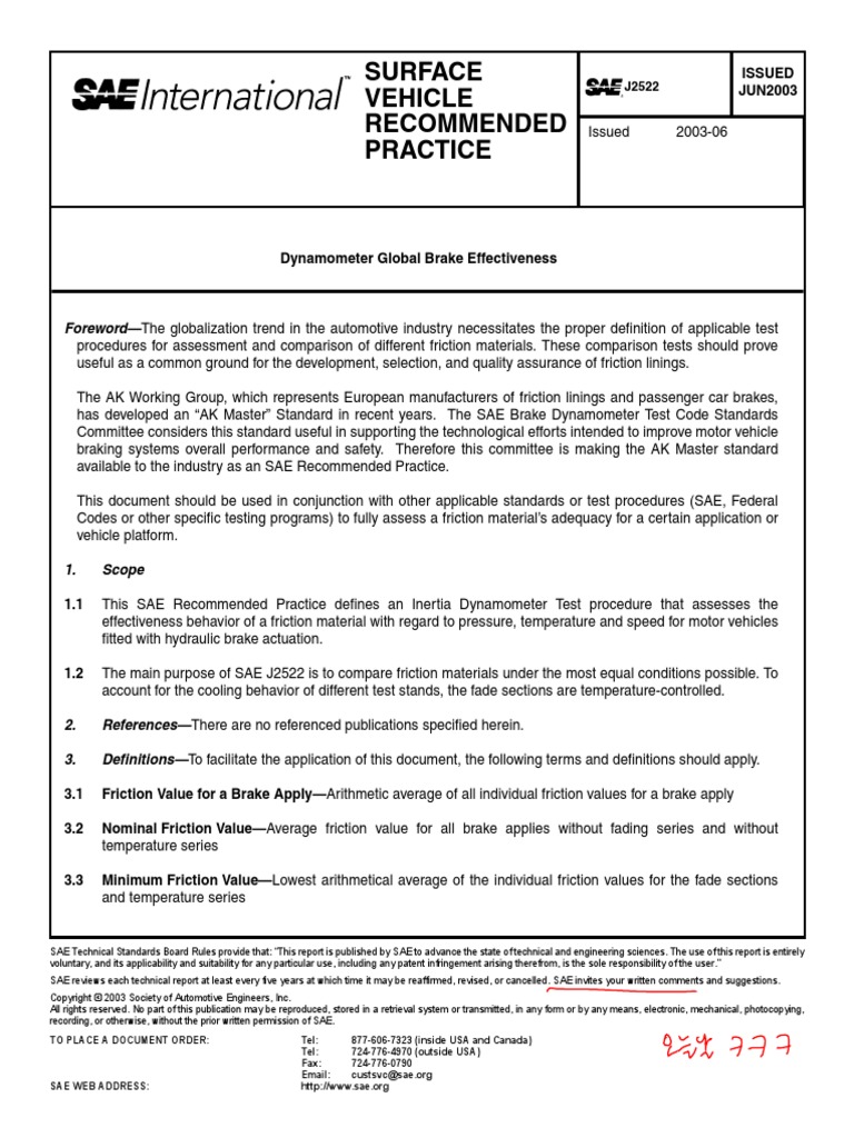 Ak Master (Sae j2522) | PDF | Horsepower | Brake