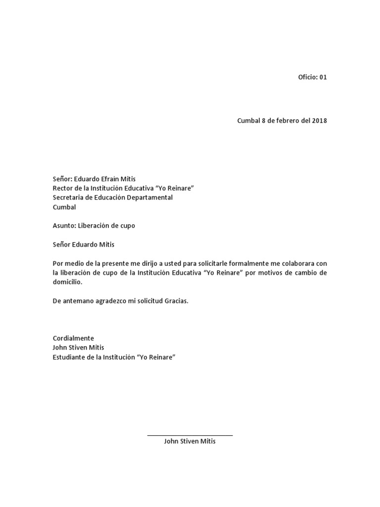 Carta Semibloque | PDF