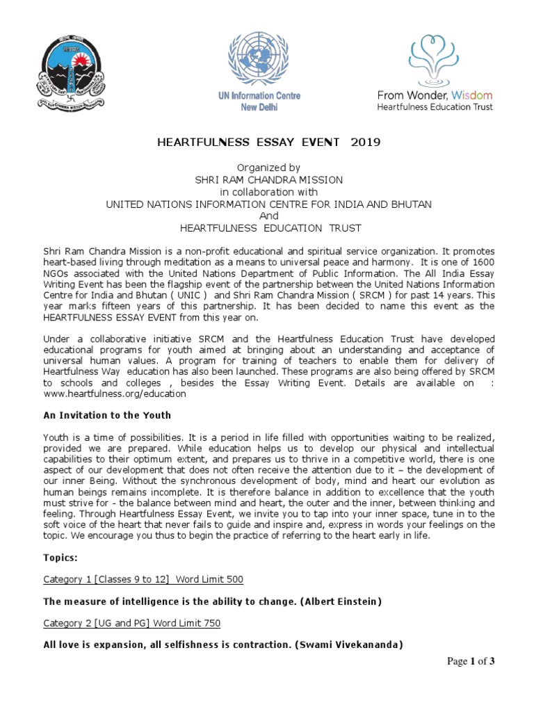 Information Pamphlet | PDF | Essays