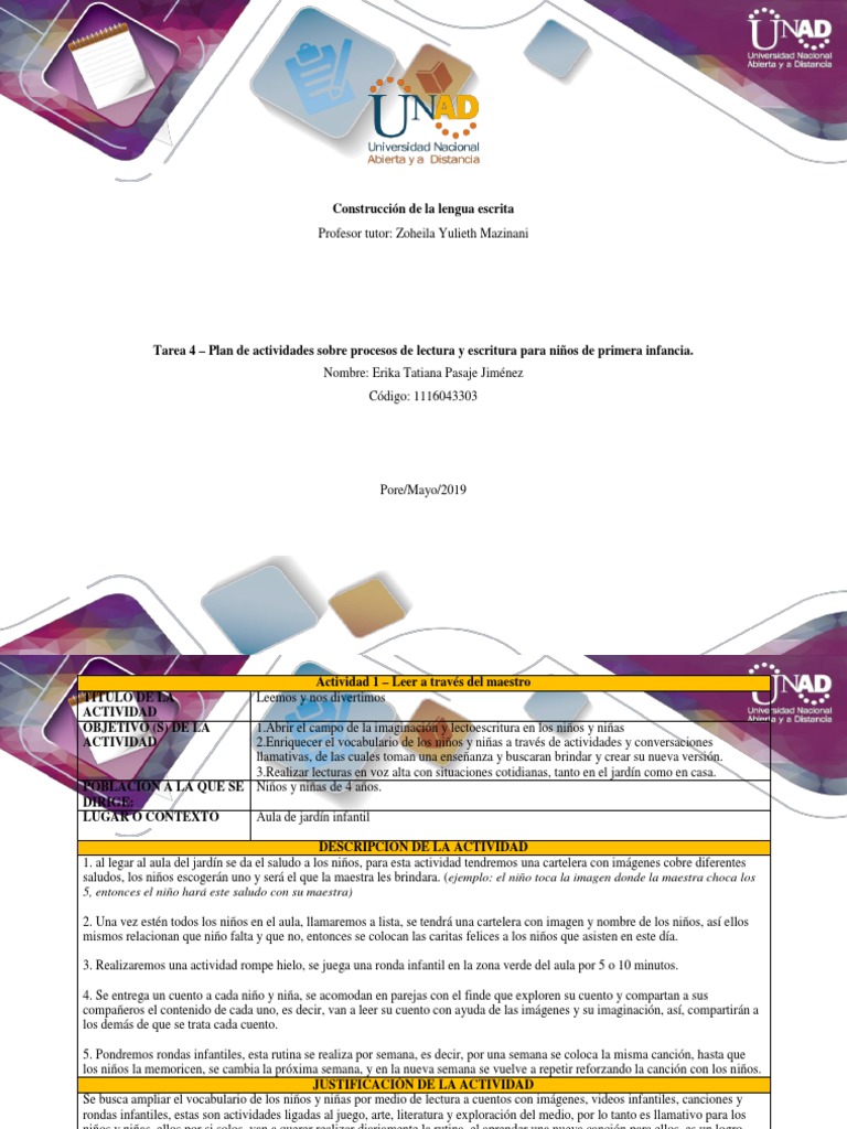 Formato Tarea 4 | PDF | Imagen | Salón de clases