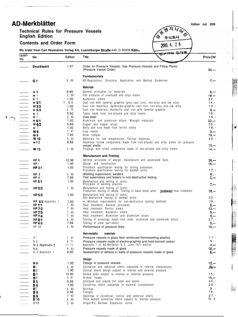 AD Merkblatter July 2000 | PDF | Cast Iron | Heat Treating