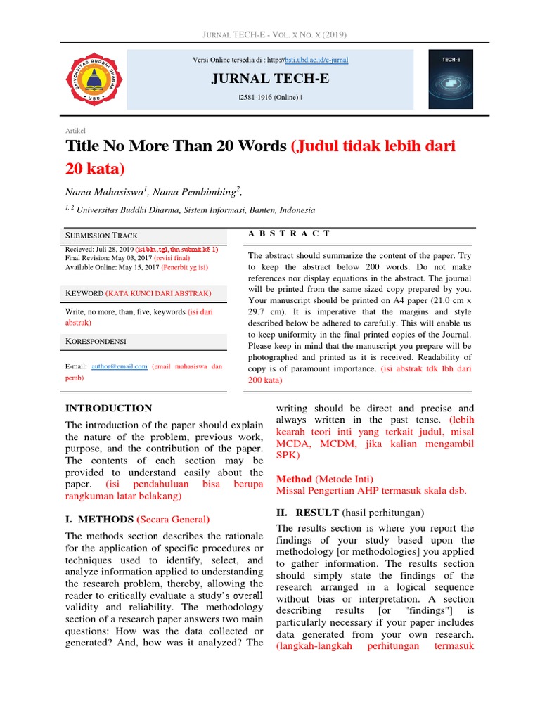 Format Jurnal Tech E | PDF | Typefaces