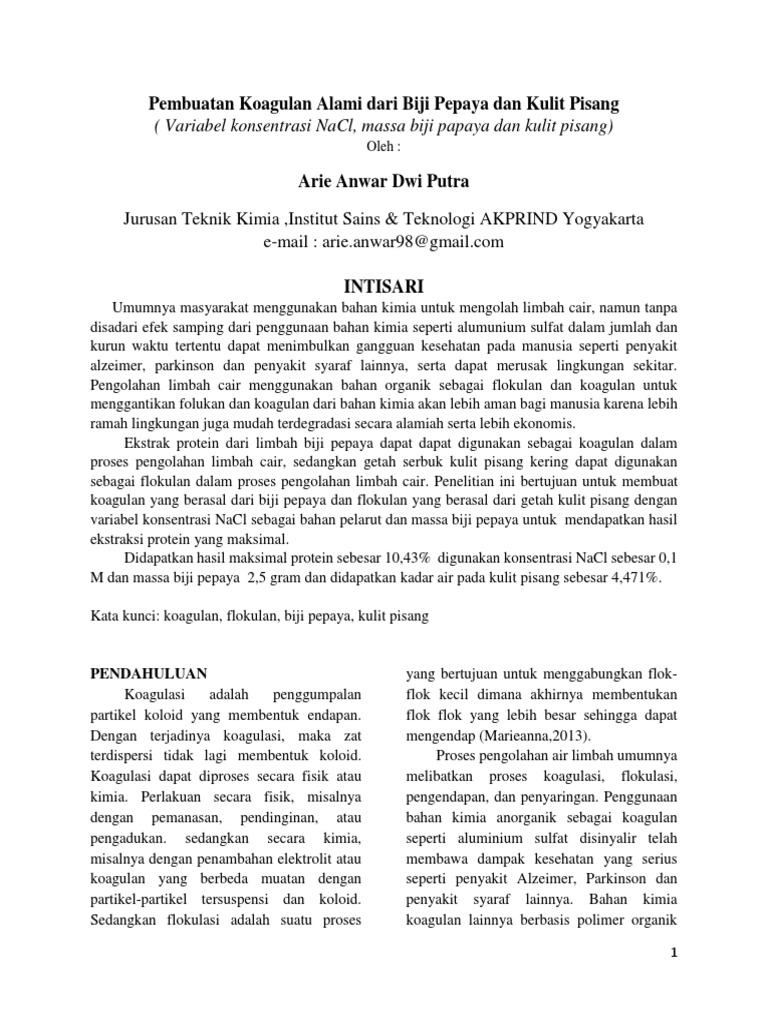 Pembuatan Koagulan Dan Flokulan | PDF
