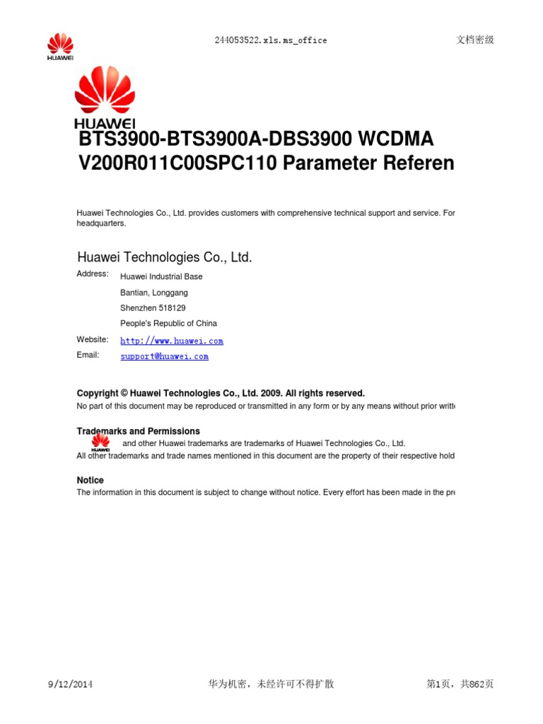 Parameter Reference | PDF | Parameter (Computer Programming) | Telecommunications