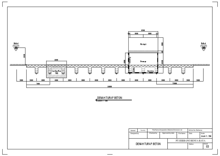 Denah Turap Beton: Scale 1: 150 | PDF | Nature