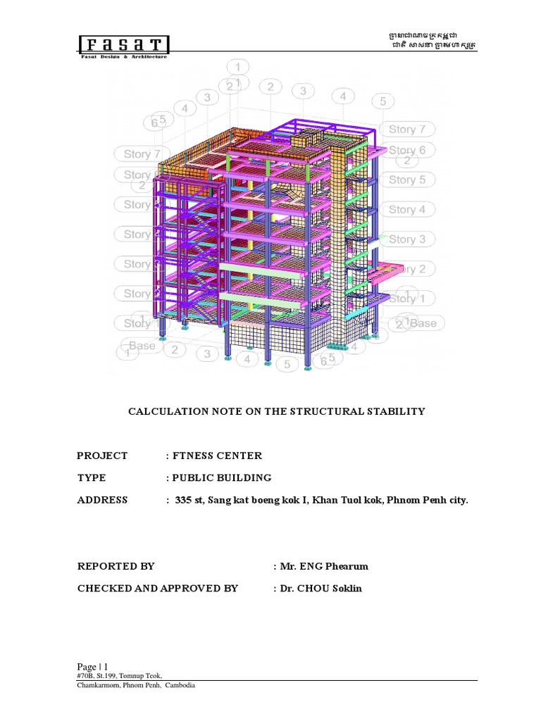 Structural Stability Analysis for Fitness Center | PDF | Bending | Beam ...