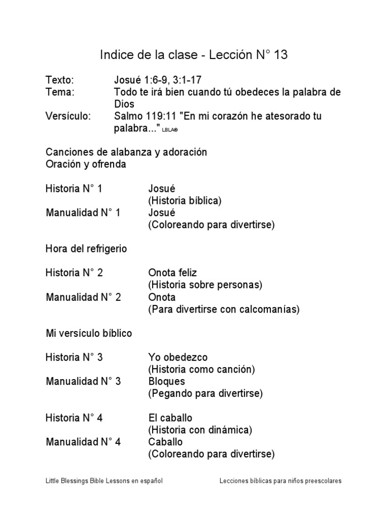 13 - Lecci - N La Obediencia PDF | PDF | Joshua | Arca de la Alianza