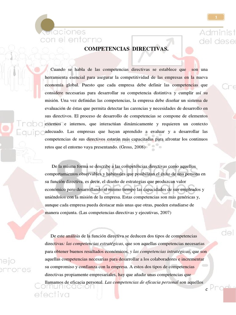 Competencias Directivas | PDF | Toma de decisiones | Desarrollo personal