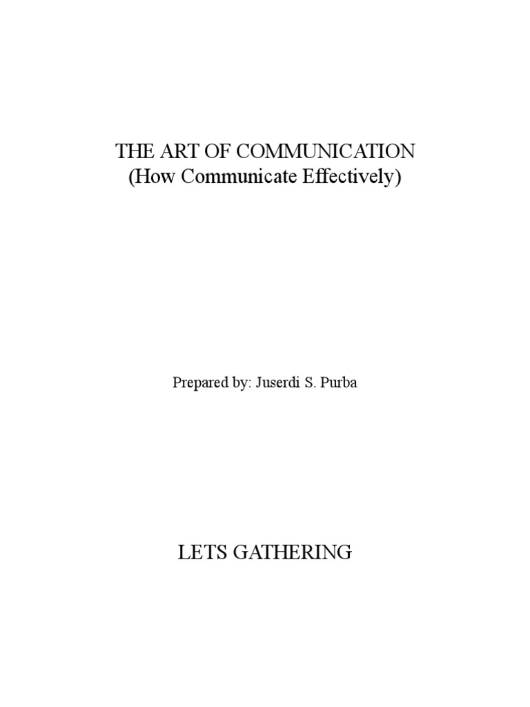 Art of Communication | PDF