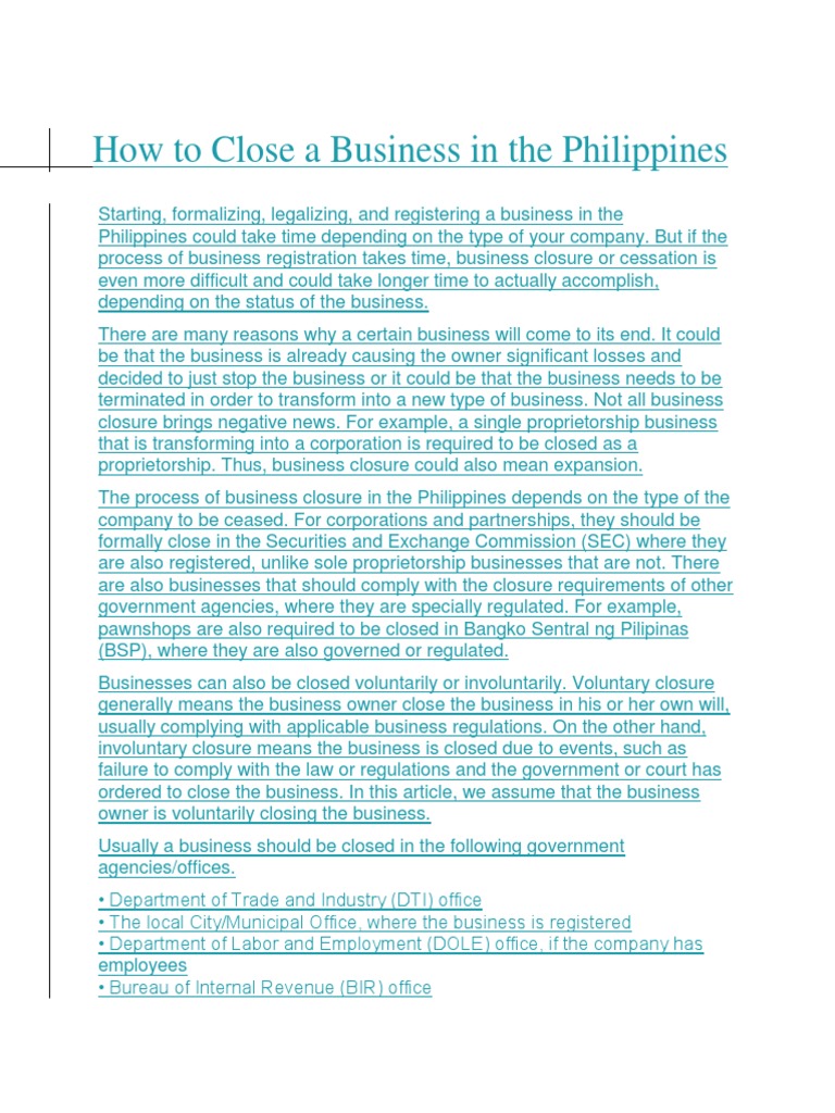 Business in The Philippines | PDF | Taxpayer | Business