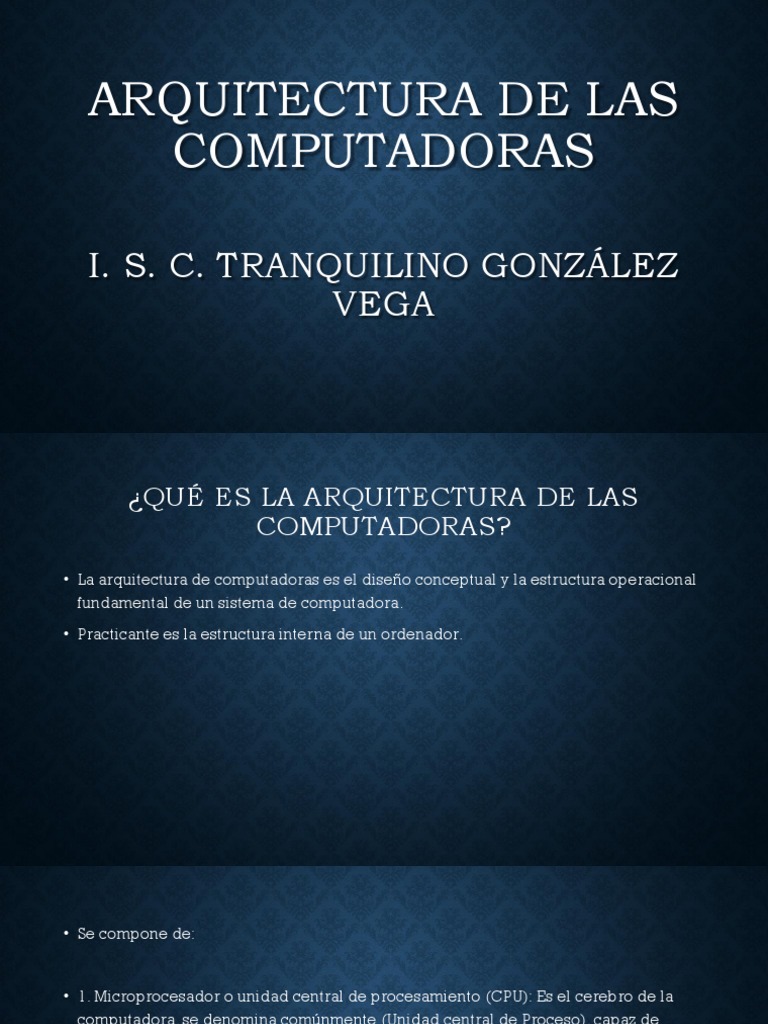 Arquitectura de Las Computadoras U1 | Descargar gratis PDF | Unidad ...