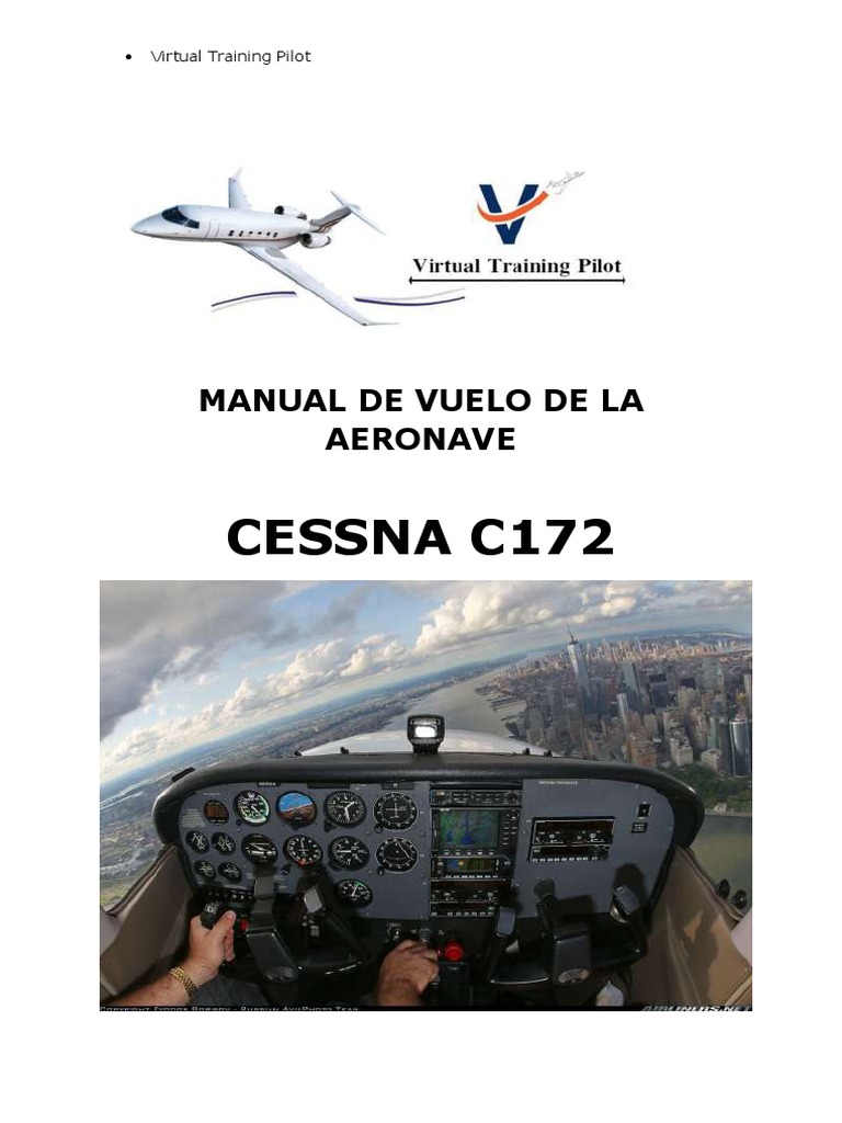 Manual de Vuelo Cessna 172. | PDF | Avión | Quitarse