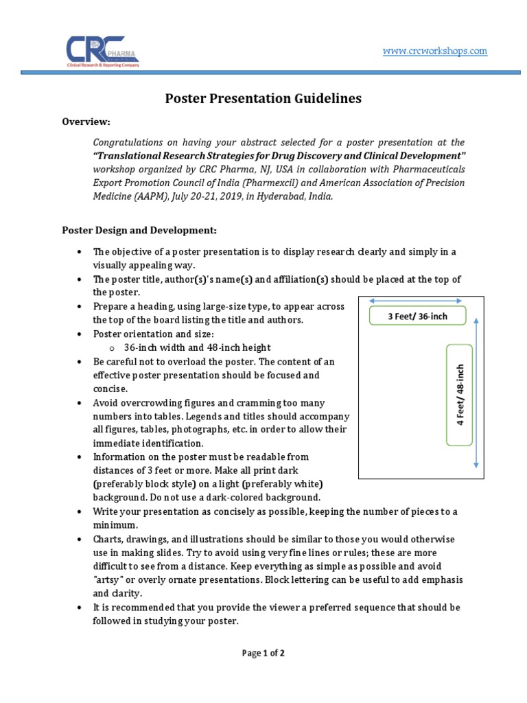 Poster Presentation | PDF | Drug Development | Poster