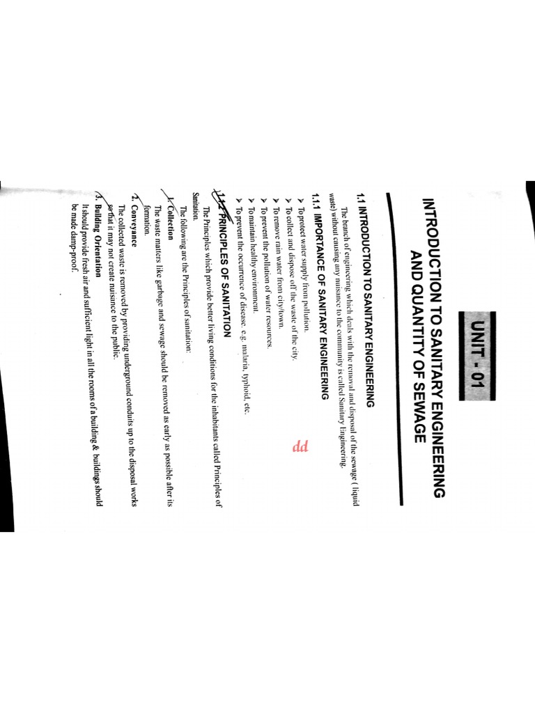 Sanitary Notes Important | PDF