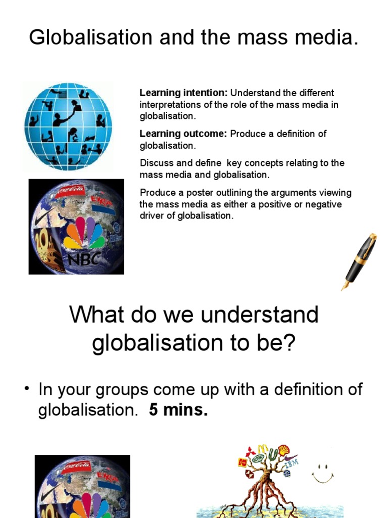 Lesson 2 Globalisation and The Mass Media Blog | PDF | Globalization ...