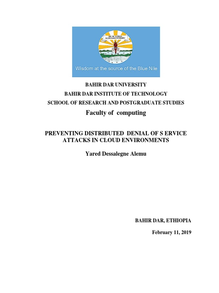 Preventing Ddos Attack | PDF | Denial Of Service Attack | Cloud Computing