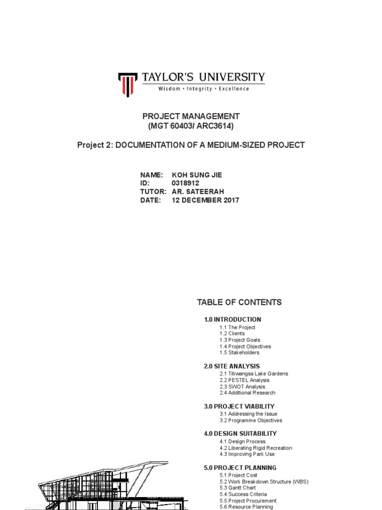 Architectural Project Report Example PDF | PDF | Architect | General ...