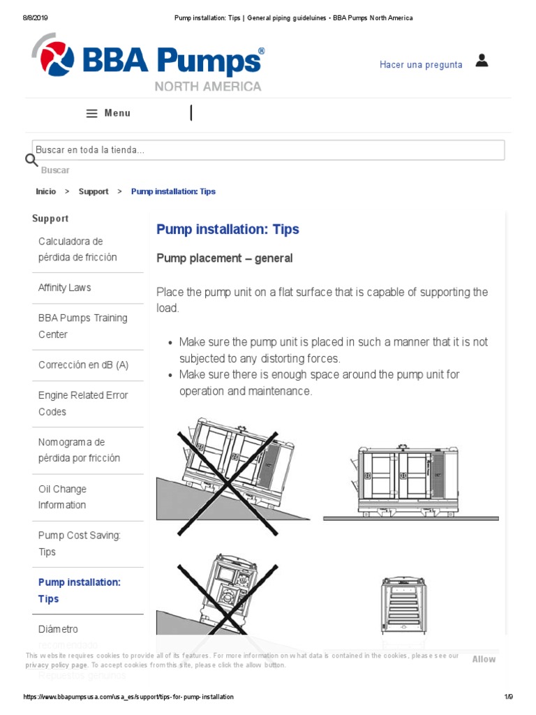 General Guidelines for Proper Pump Installation and Piping ...