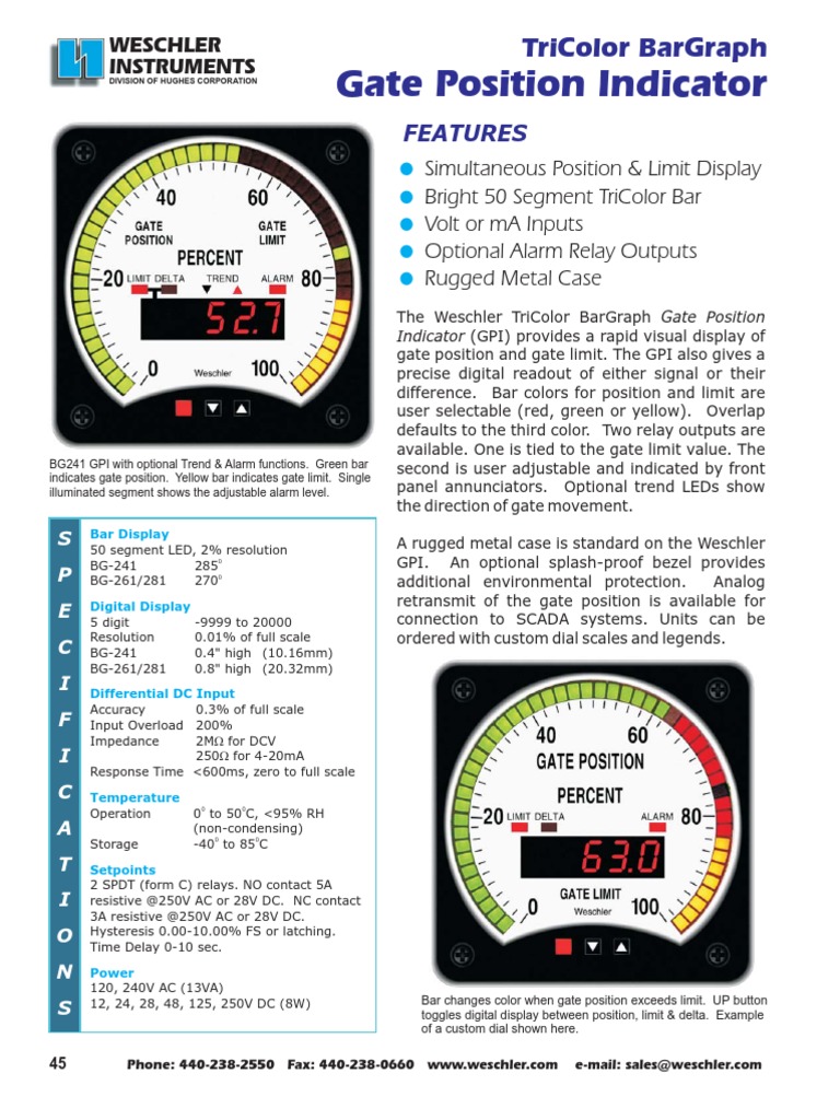 Gate Position Indicator: Tricolor Bargraph | PDF | Relay | Electrical ...