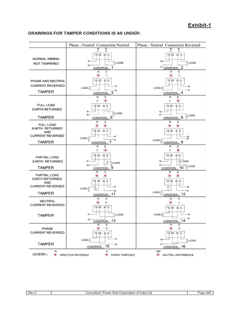 Exhibit-1: Drawings For Tamper Conditions Is As Under | PDF | Electric ...
